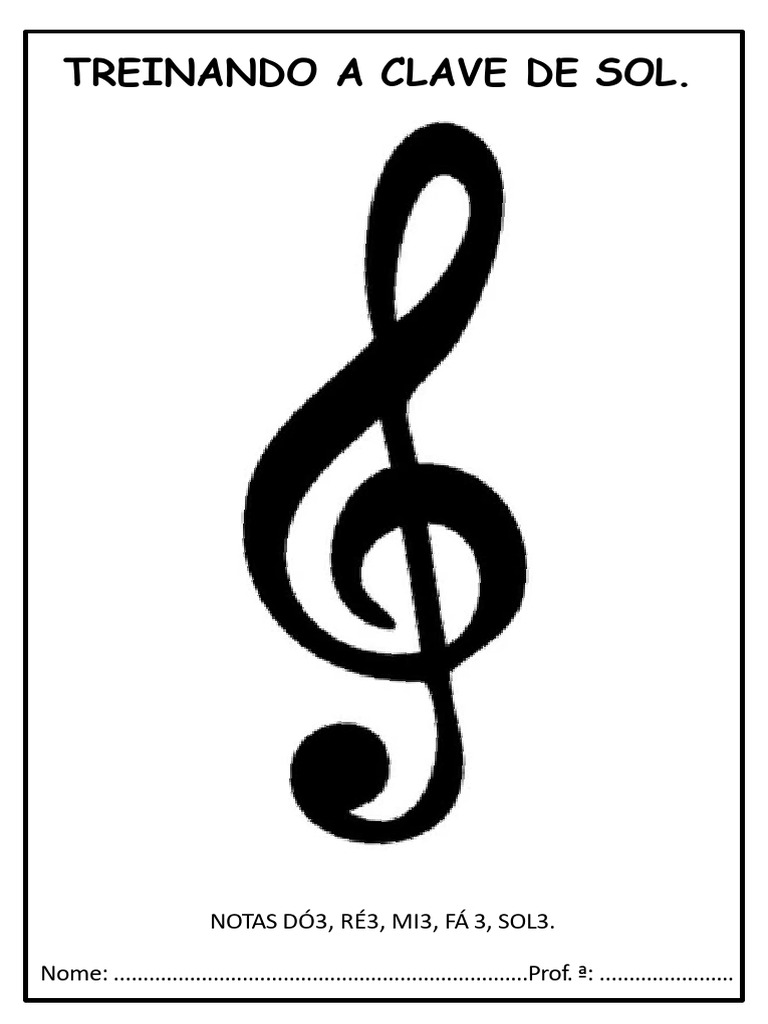 5 Notas Clave de Sol | PDF | Elementos da música | Comunicação escrita