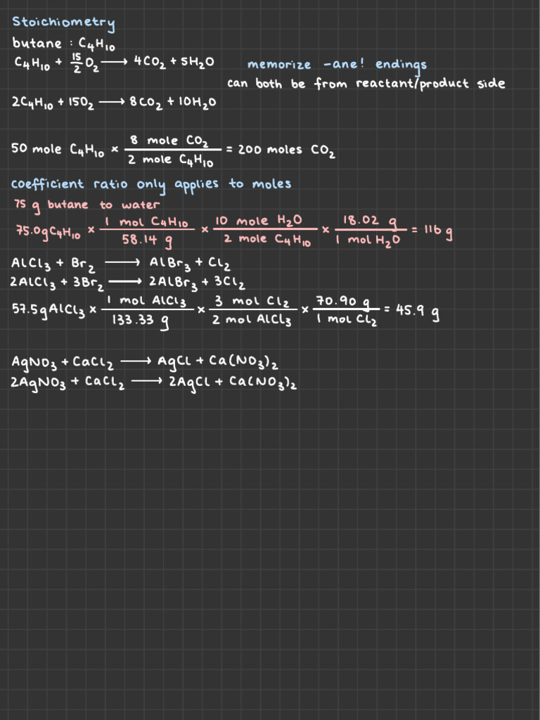 AP Chemistry Basics. - Stoichiometry | PDF | Stoichiometry | Mole (Unit)
