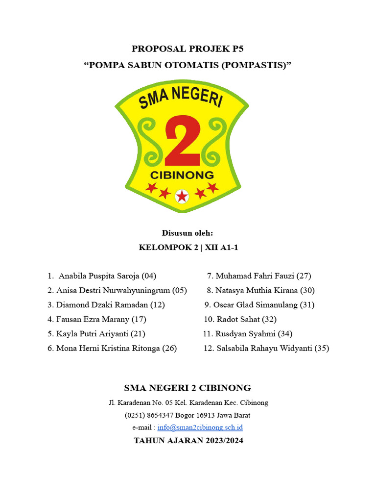 Kelompok 2 - Proposal Projek P5 | PDF