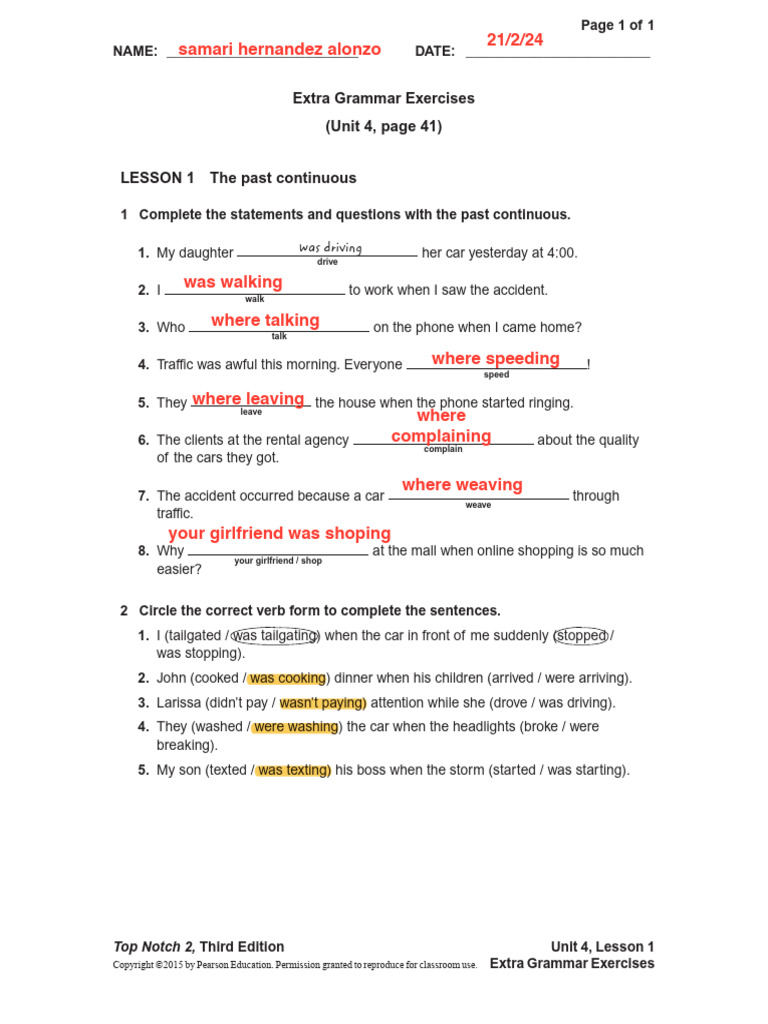 Unit 04 Extra Grammar Exercises | PDF | Languages | Foreign Language Studies