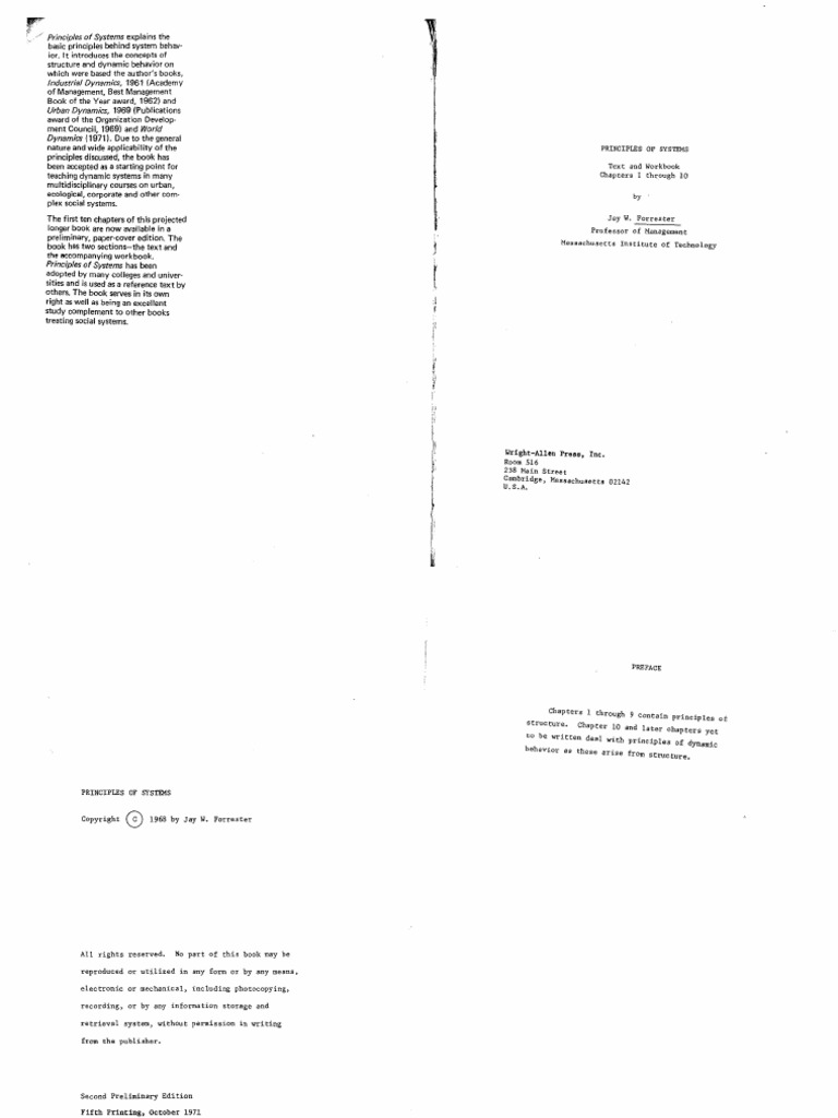 Jay W. Forrester - Principles of Systems | PDF | System | Feedback