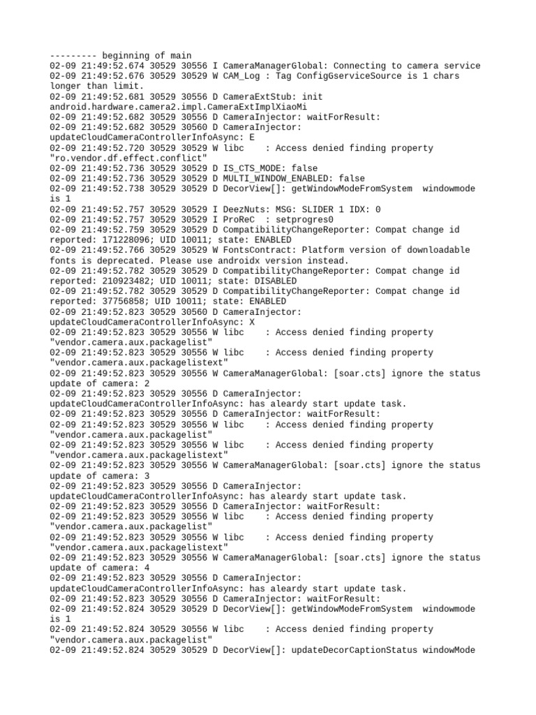 Camera Debugging Log Analysis | PDF | Computer Architecture | Operating System Families