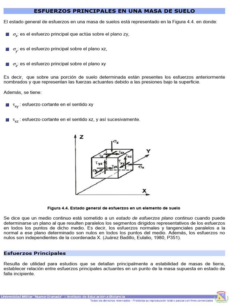 Esfuerzos Principales en Una Masa de Suelo | PDF | Elasticidad (Física ... Esfuerzos Principales en Una Masa de Suelo | PDF | Elasticidad (Física ...
