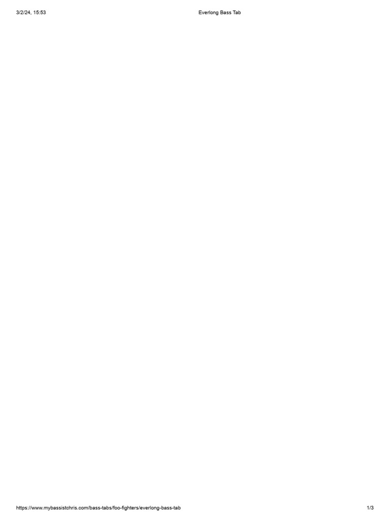 Everlong Bass Tab | PDF