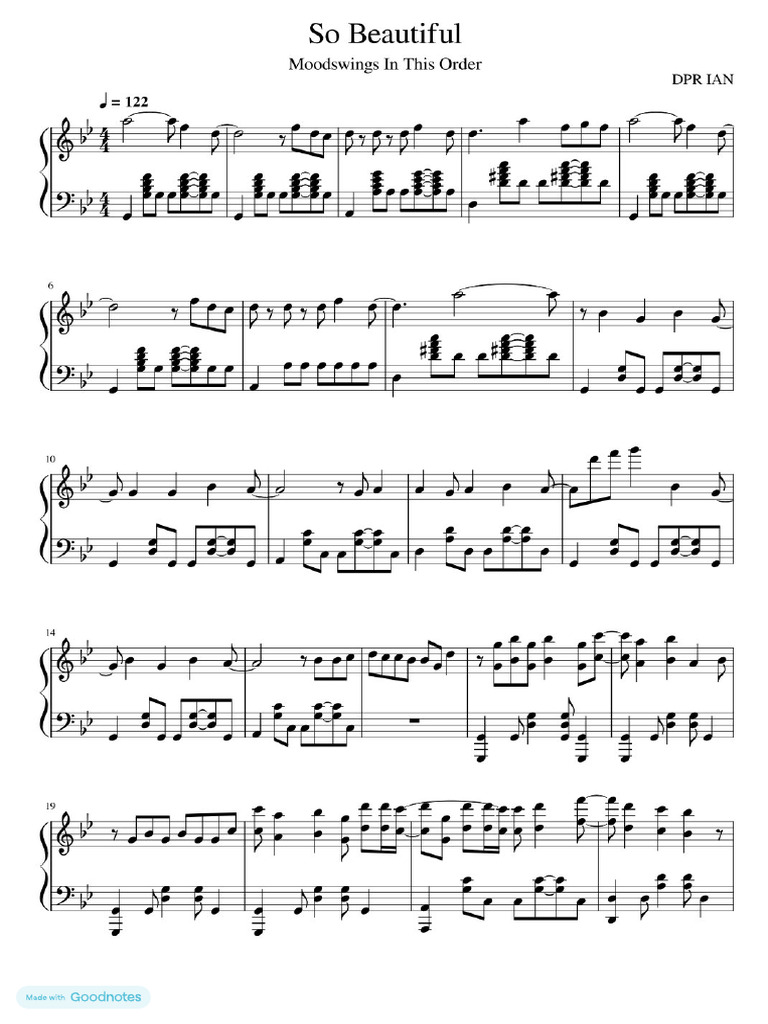 So Beautiful - DPR IAN (Piano Ver.) | PDF