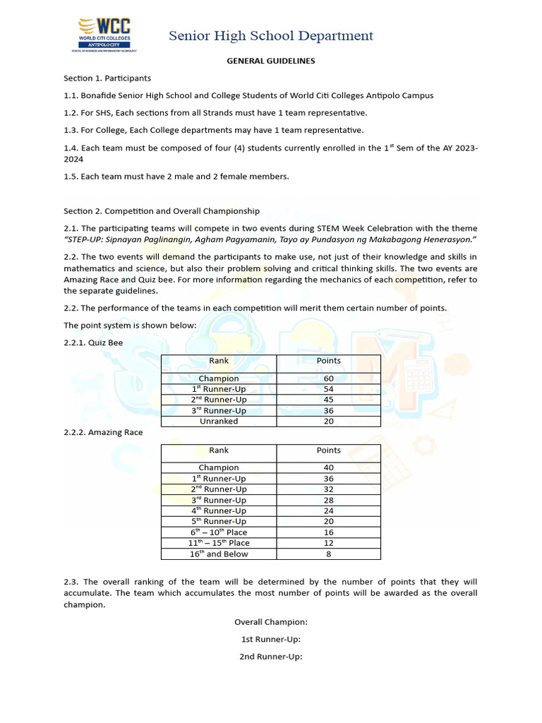 STEP-UP Proposal Guidelines 2023 | PDF | Cognition