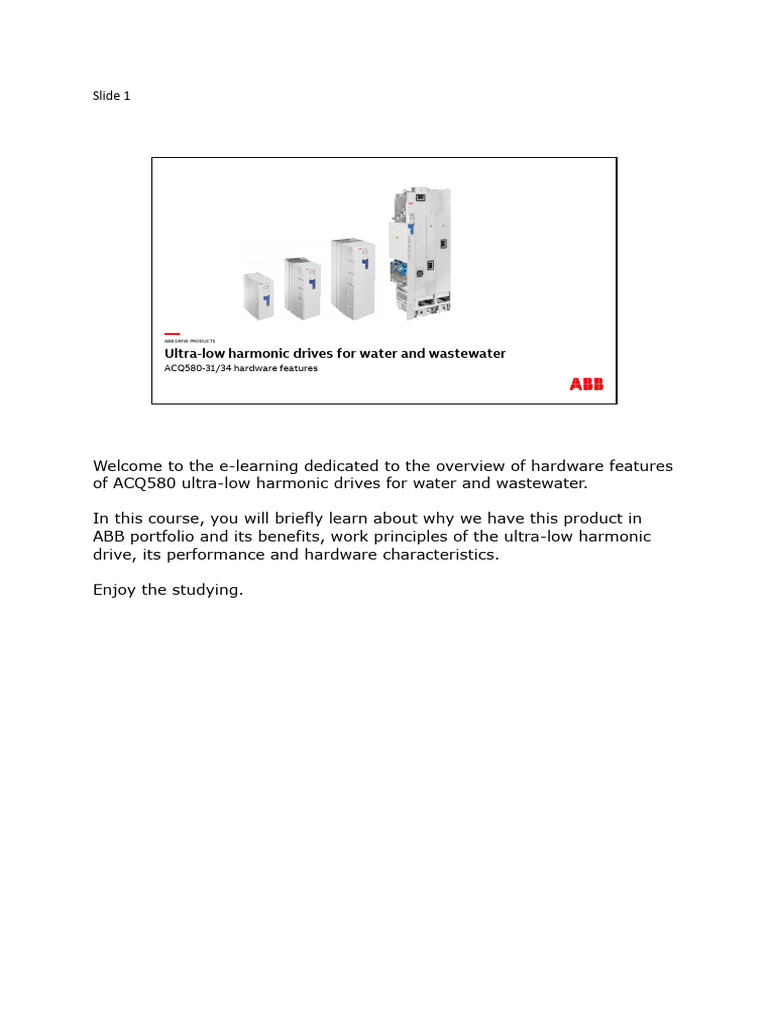 9CSC010593e - ACQ580-31 - ACH580-34 - Hardware - Features | PDF | Power ...