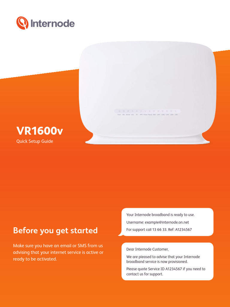 Quick Start Guide Tplink vr1600v NBN | PDF | Wi Fi | Modem