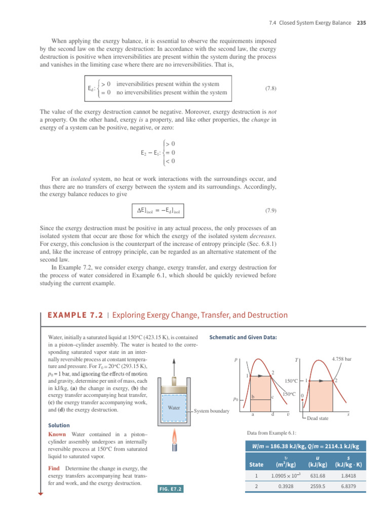 Exploring Exergy Change, Transfer, and Destruction | PDF