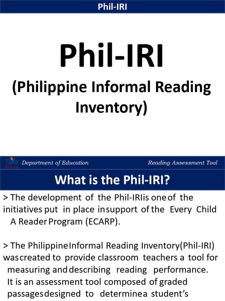 Philippine Informal Reading Inventory (PHIL-IRI) | Download Free PDF ...