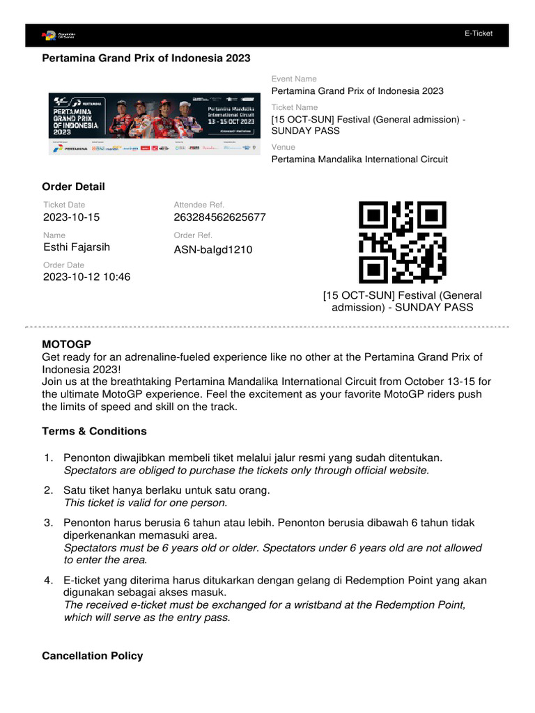 Tickets | PDF | Ticket (Admission) | Legal Documents