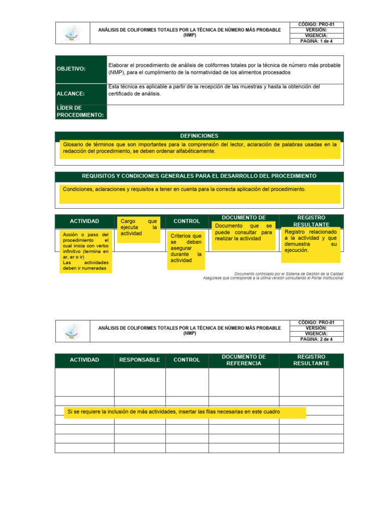 Plantilla Procedimiento | PDF | Sistema de manejo de calidad | Software