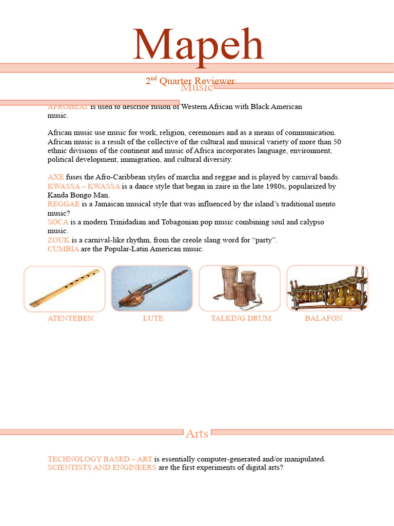 Mapeh 2ND Quarter Reviewer | PDF