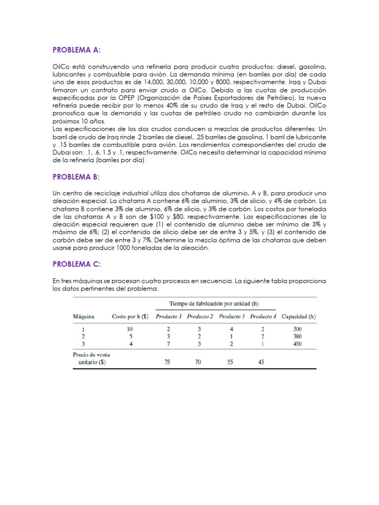 Problemario 2 | PDF | Negocios | Hogar, jardinería y bricolaje