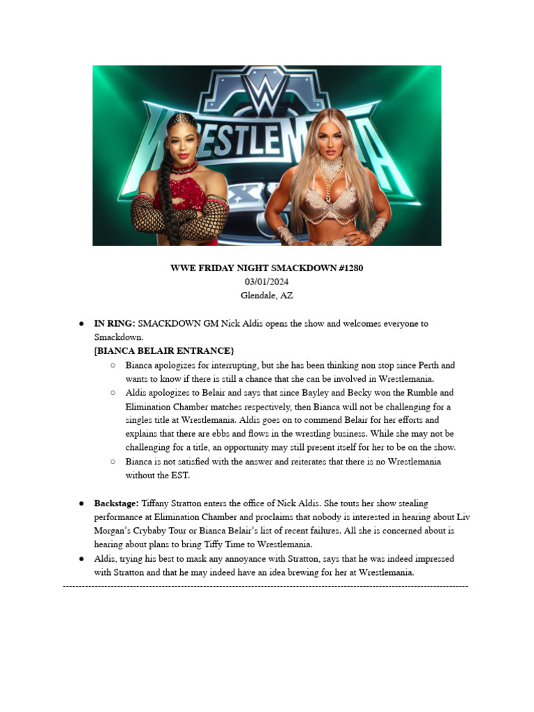 Road To Mania | PDF | Wwe Shows | American Professional Wrestling Promotions