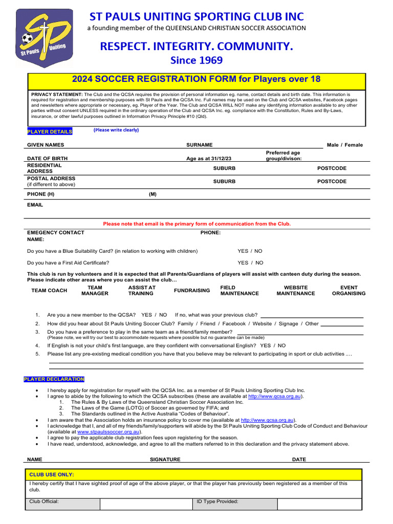 2024 Senior Registration Form | PDF | Government | Justice