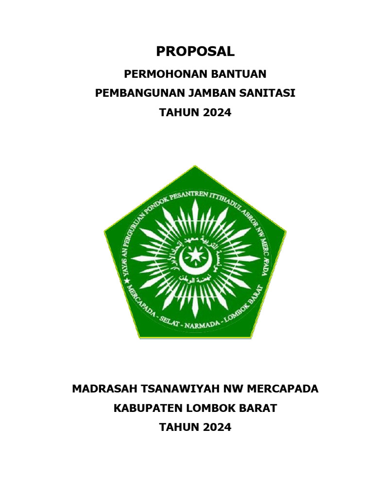 Proposal Pembangunan Jamban Sanitasi | PDF