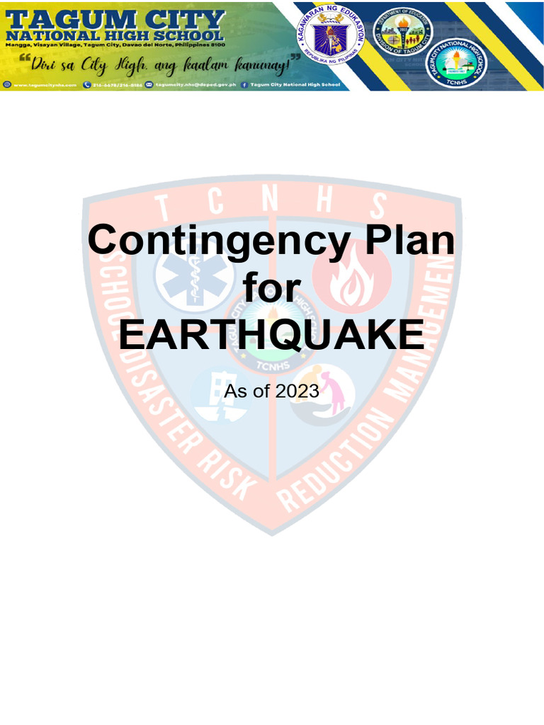 TCNHS School Contingency Plan | PDF | Earthquakes