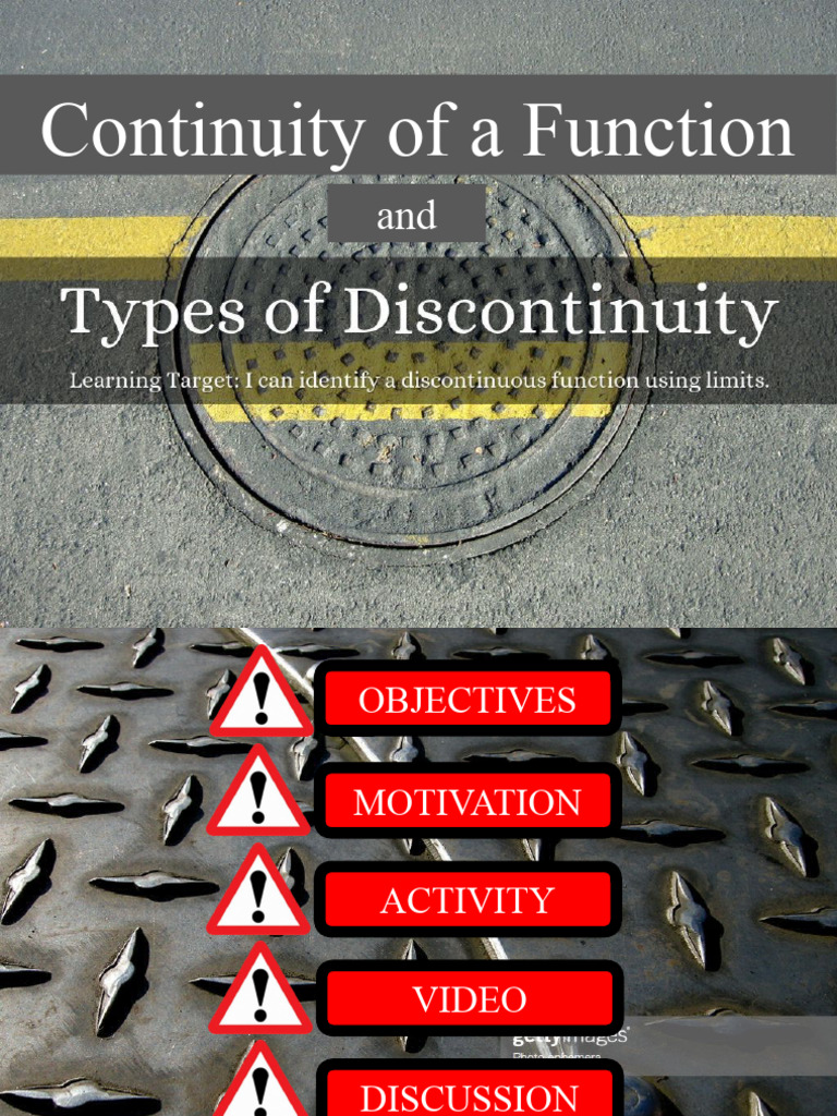 Continuity and Discontinuity of A Function | PDF | Function (Mathematics) | Continuous Function
