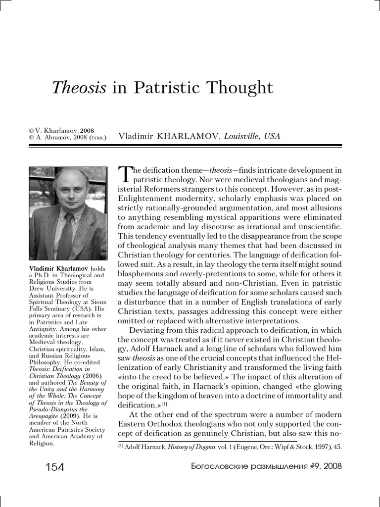 Theosis in Patristic Theology Explained | PDF | Church Fathers | Grace ...