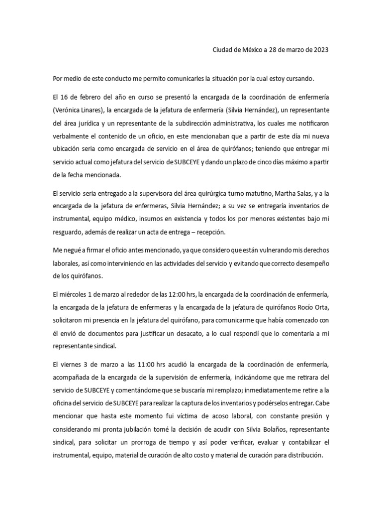 Injusticia laboral de Lorena Polanco | PDF