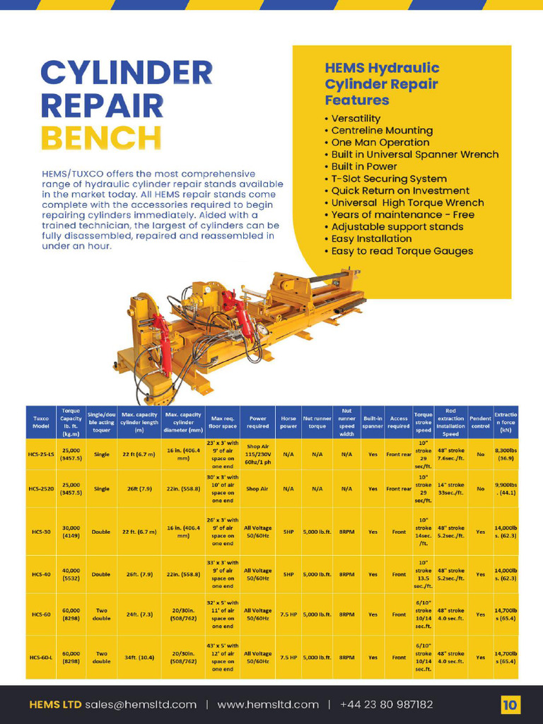 Cylinder-Repair-Brochure - Work Bench | PDF