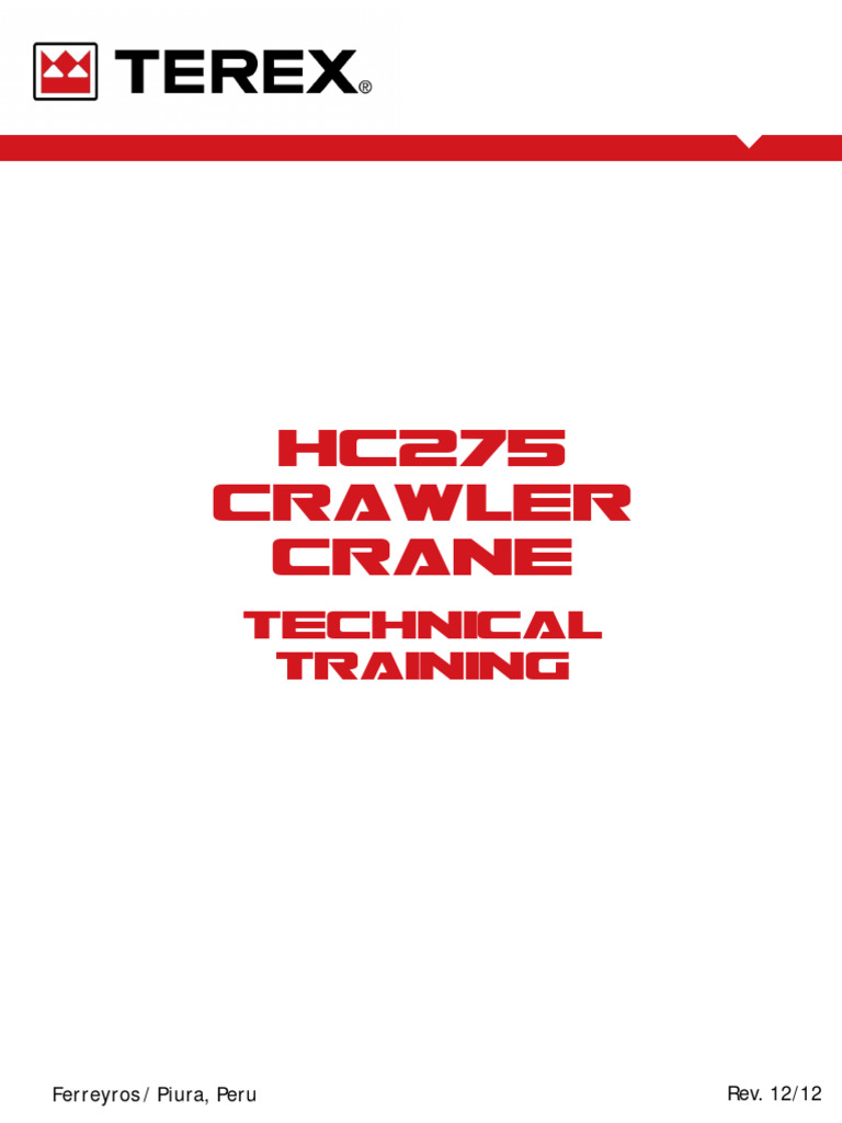 Technical Training Manual | PDF | Crane (Machine) | Manufactured Goods