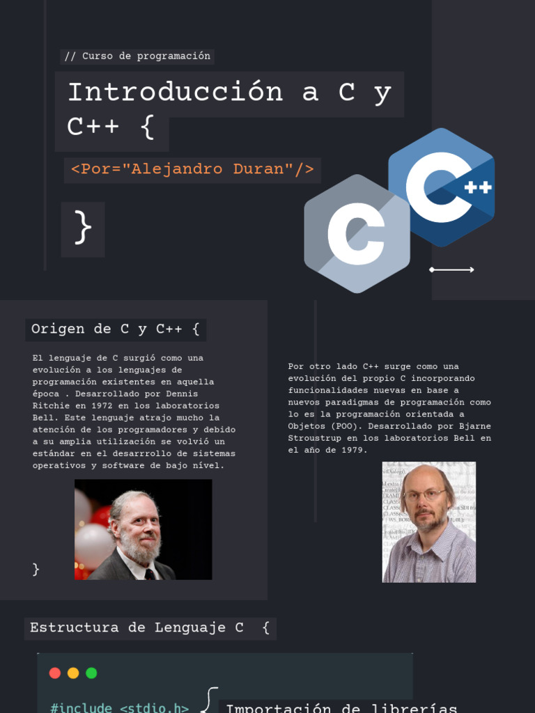 02 - Lenguaje de Programaci-N C y C | PDF | C (lenguaje de programación) | Lenguaje de programación