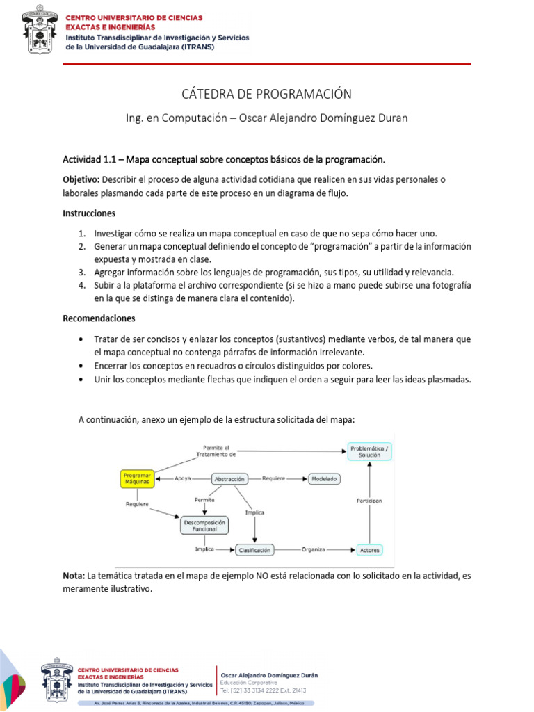 Actividad 1.1 - Mapa Conceptual de Programaci-N | PDF