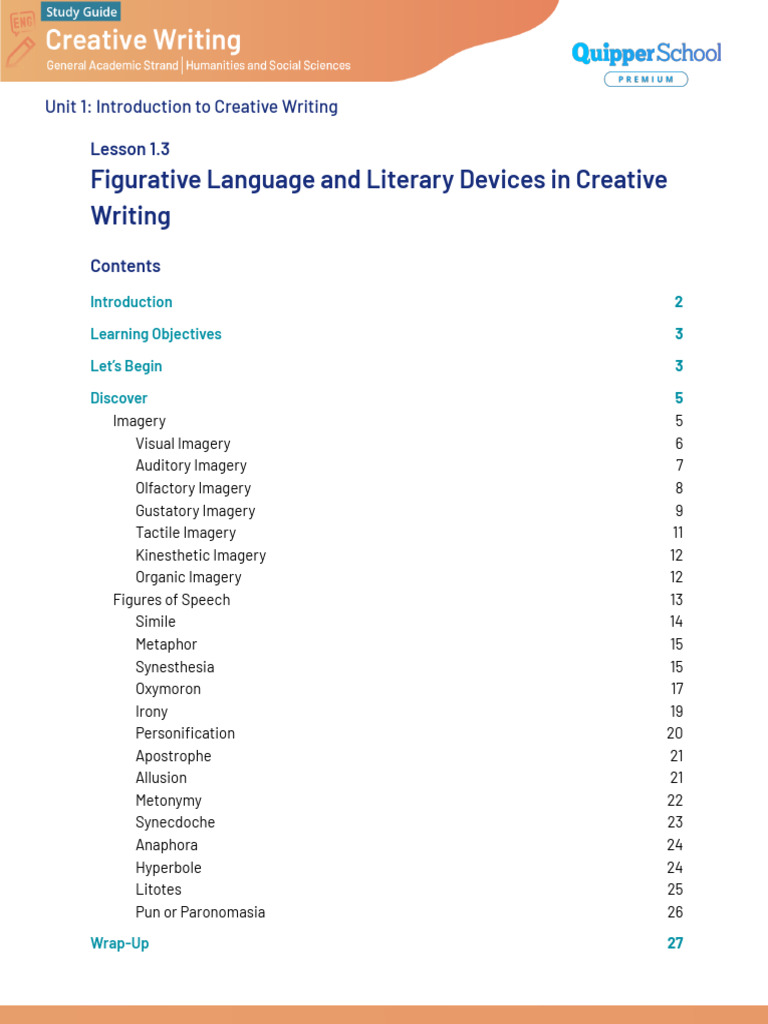 CRW-Unit 1-Lesson 1.3-Figurative Language and Literary Devices in ...