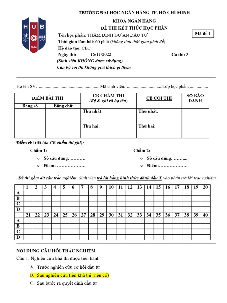 2022 L06-12 de Thi Tham Dinh Dadt | PDF