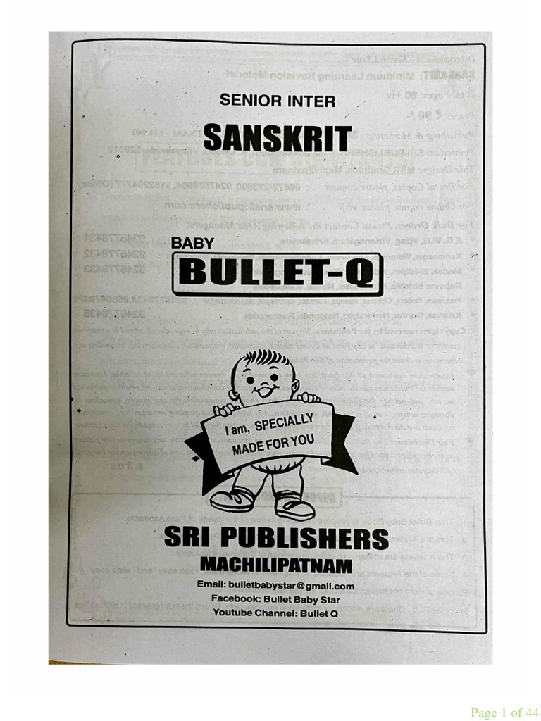 SR - Sanskrit Baby Bullet | PDF