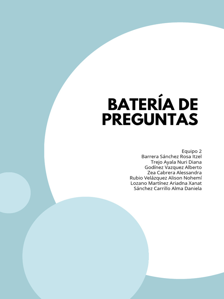 Batería de Preguntas. | PDF | Business | Diseño