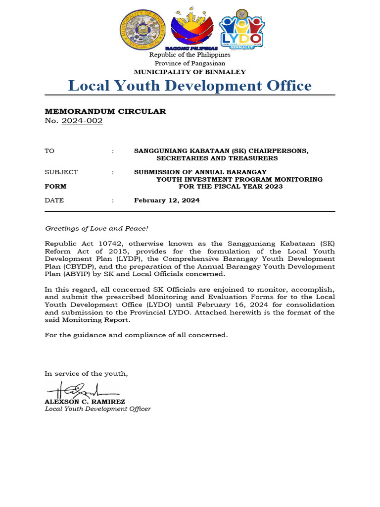Memorandum Circular No. 2024-001 | PDF | Business | Finance & Money ...