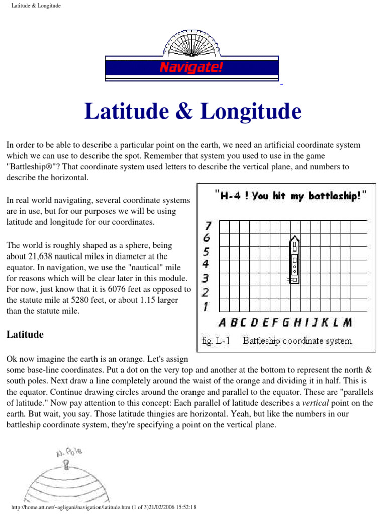 Latitude & Longitude | Download Free PDF | Latitude | Longitude
