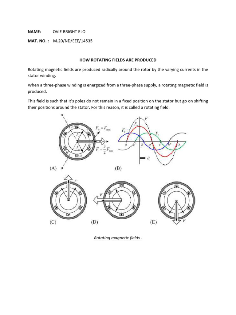 Rotating Fields & Polyphase Machines | PDF | Home & Garden | Science & Mathematics