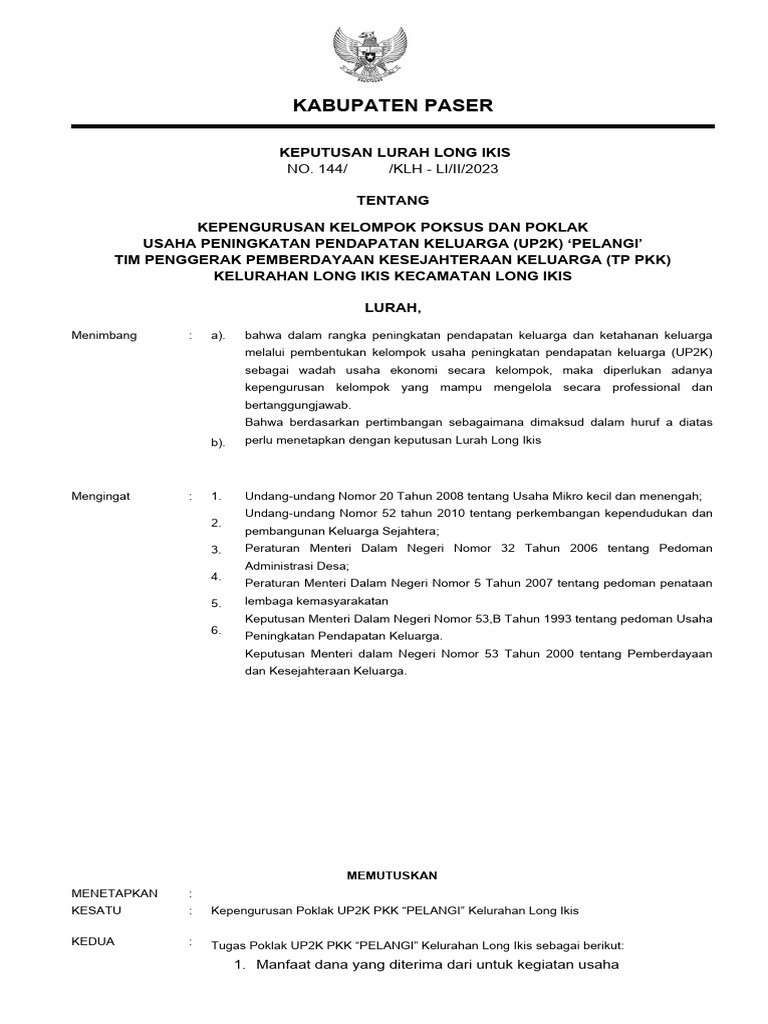 SK Poklak Up2k PKK Long Ikis | PDF