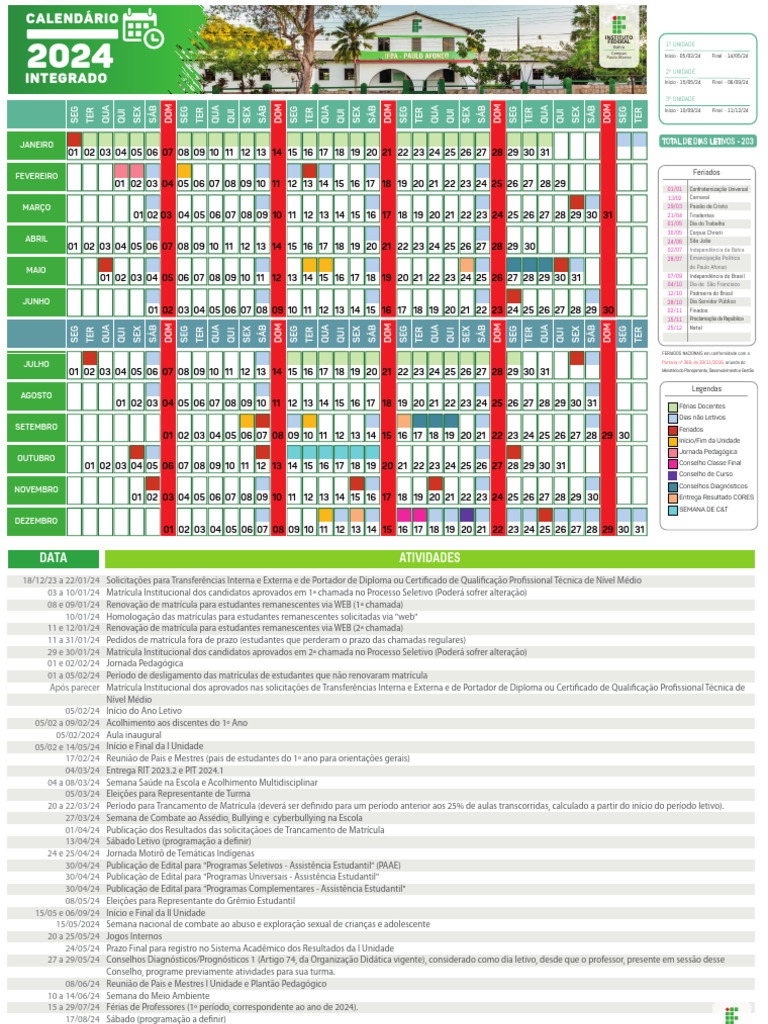 Calendario 2024 Integrado | PDF
