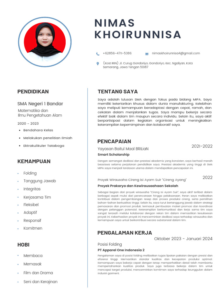 Resume Nimas Khoirunnisa | PDF | Bisnis