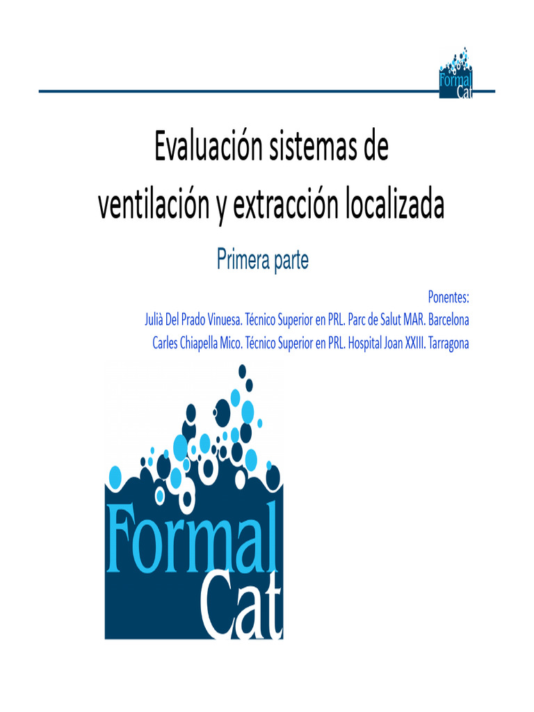 05 - Evaluación Sistemas Ventilación-Medidas Preventivas - JuliàPV-CarlosChM - Es | PDF ...