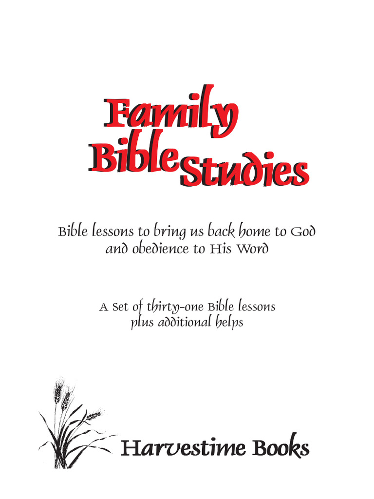 Family Bible Studies | PDF | Bible | Jesus