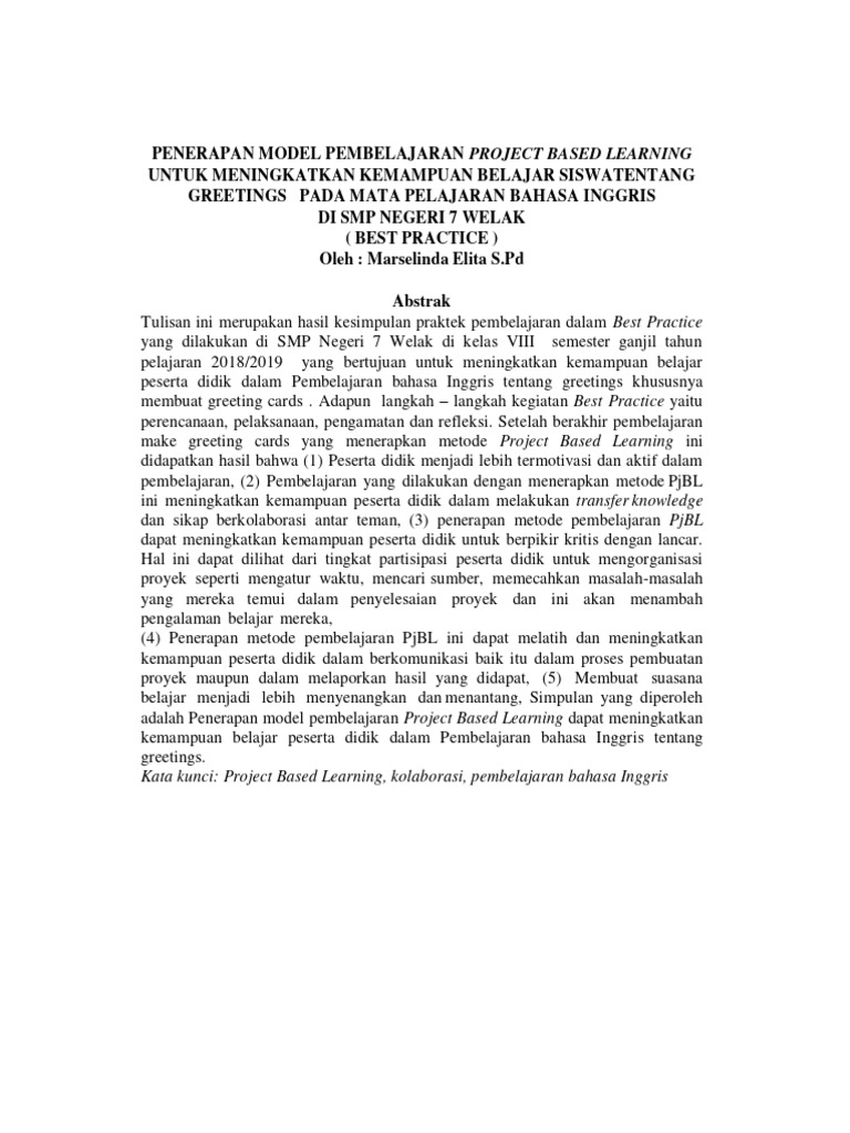 Tulisan Best Practice | PDF