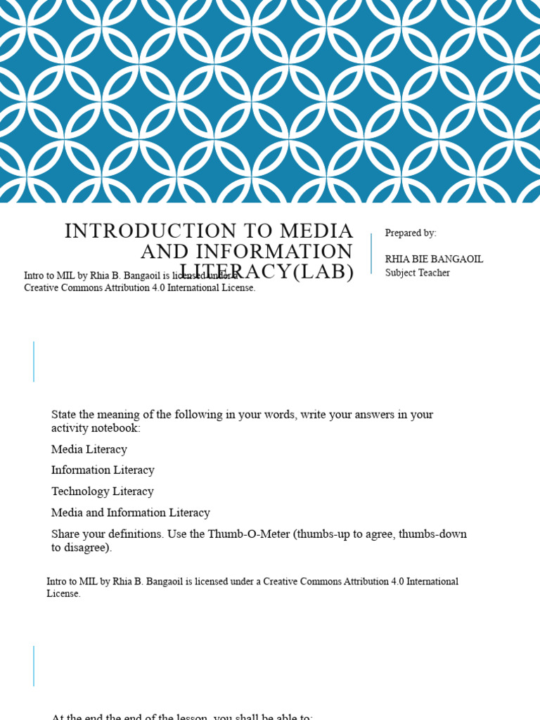2 Intro To Media and Information Literacy (Lab) | PDF | Information ...