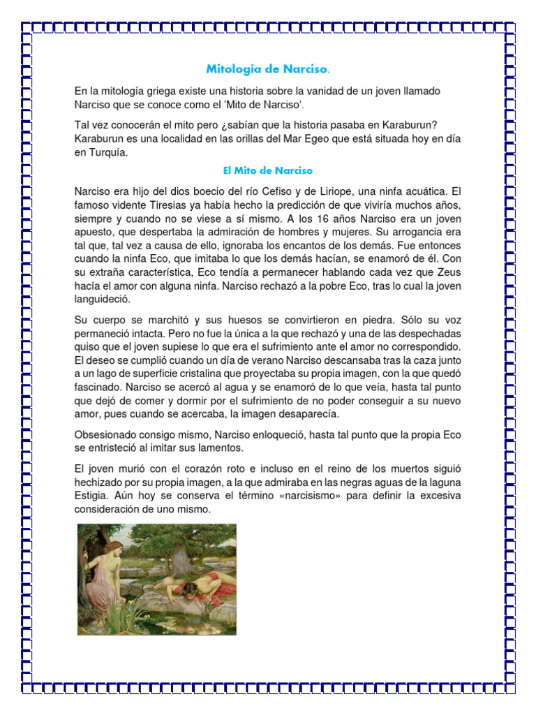 Mitología de Narciso | PDF