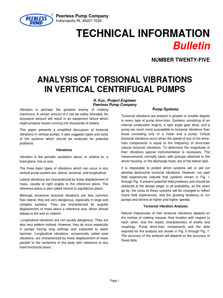 Torsional Vibration | PDF | Rotation Around A Fixed Axis | Oscillation