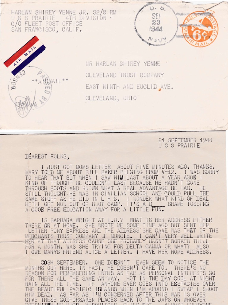Harlan Shrey Yenne's Personal Letters | PDF | Religion & Spirituality