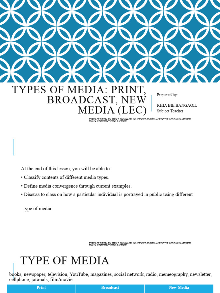 7 Types of Media (Lec) | PDF | Mass Media | Technological Convergence