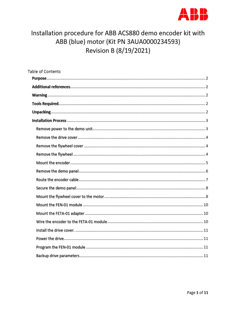 Install - Instruc - For ACS880 - Encoder - Kit - 3AUA0000234593 - RevB ...