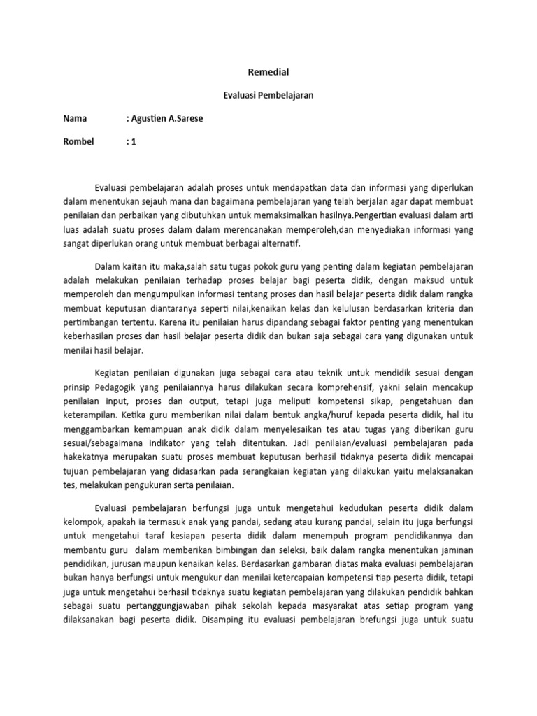 Remedial PBL 7 | PDF | Karier & Perkembangan