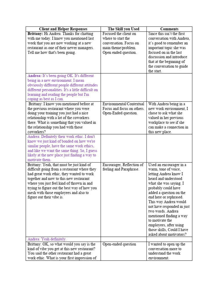 531 Transcript Assignment Pdf Empathy Psychology 5657